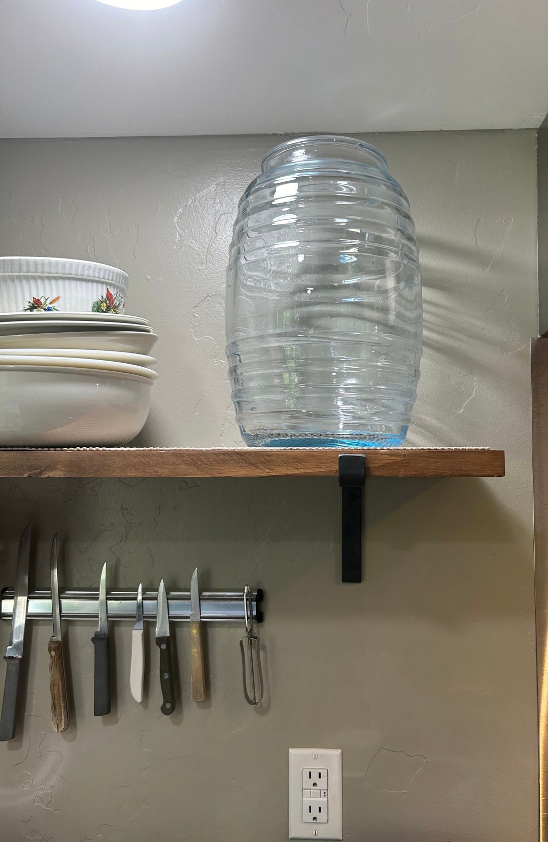 Old Rare Crisa Blue Tint Barrel Shape Pickle Jar/pickled Eggs Jar/dried ...