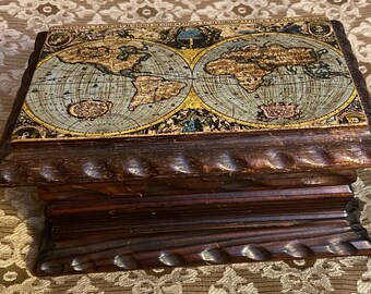 World Map Box - Etsy