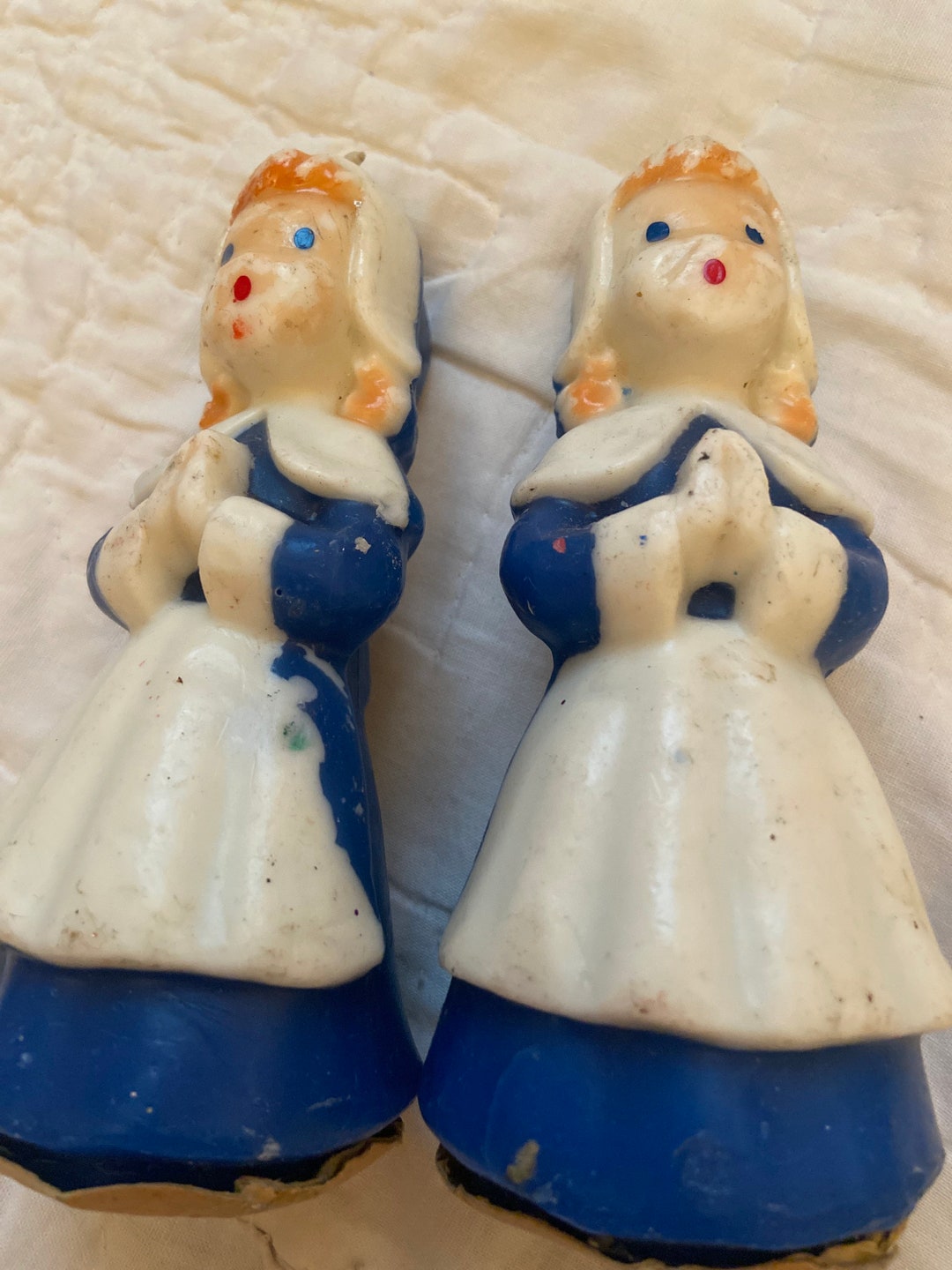 Vintage Gurley Unlit Pilgrim Candles With Labels on Bottoms. Two for ...