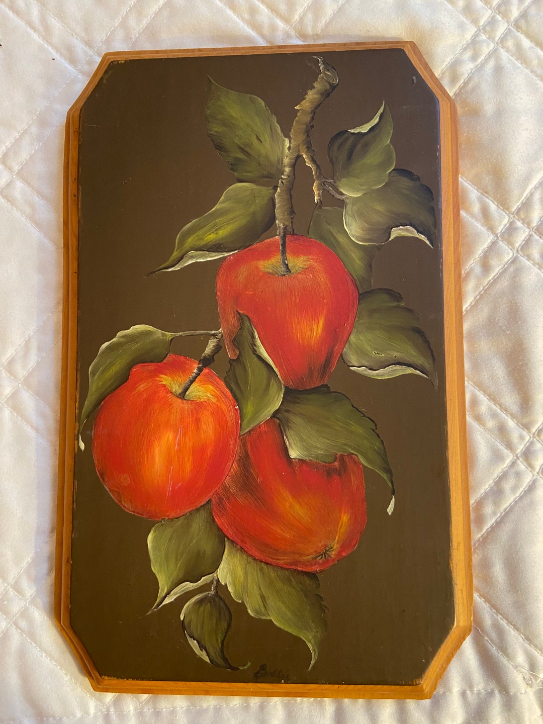 Luscious Apples Done in Tole Painting Wooden Wallhanging - Etsy
