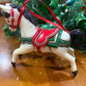 Vintage Plastic Carousel Horse Tree Ornament. - Etsy