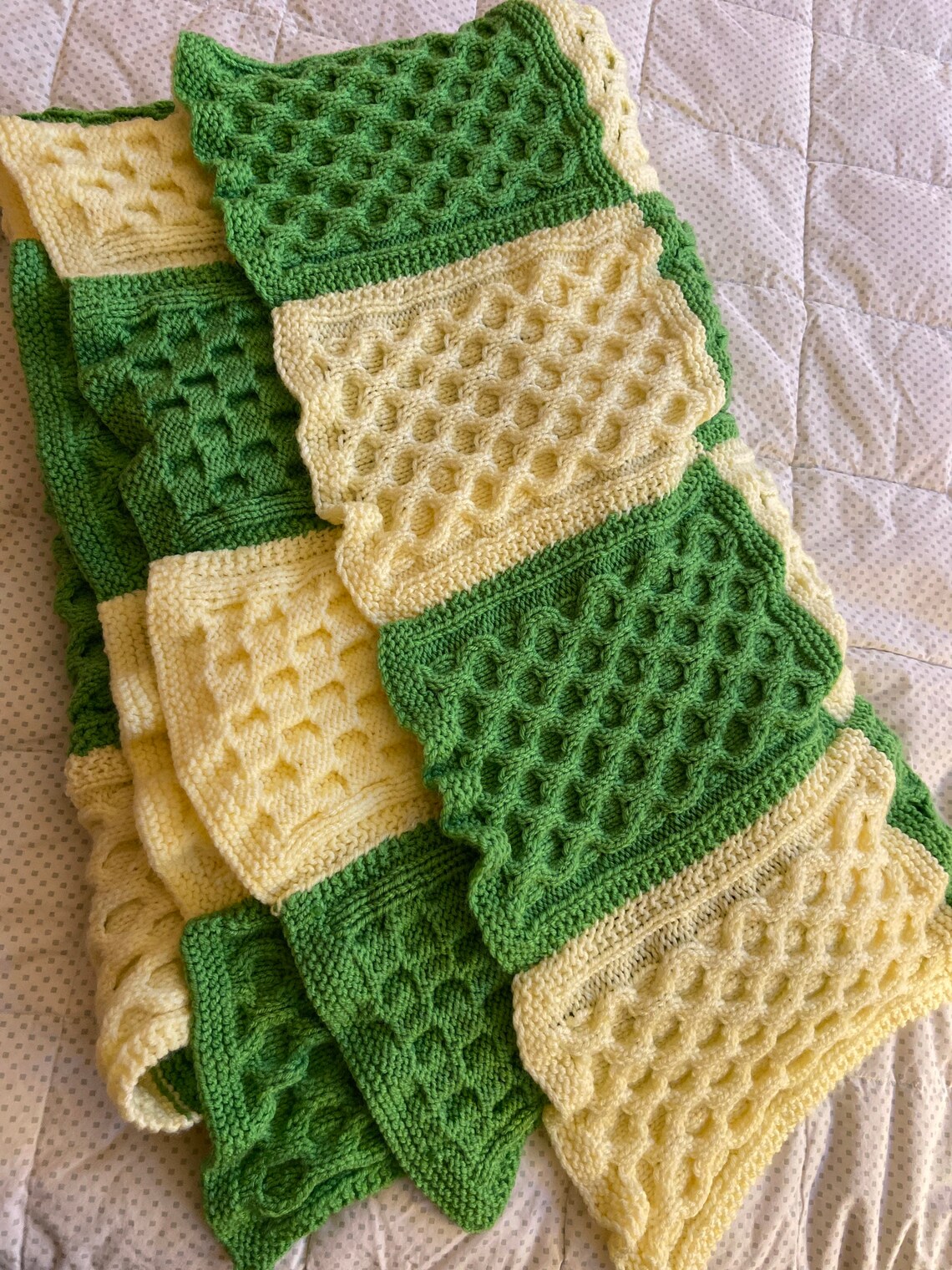 Beautiful handmade afghan/spread in beautiful stitches and | Etsy