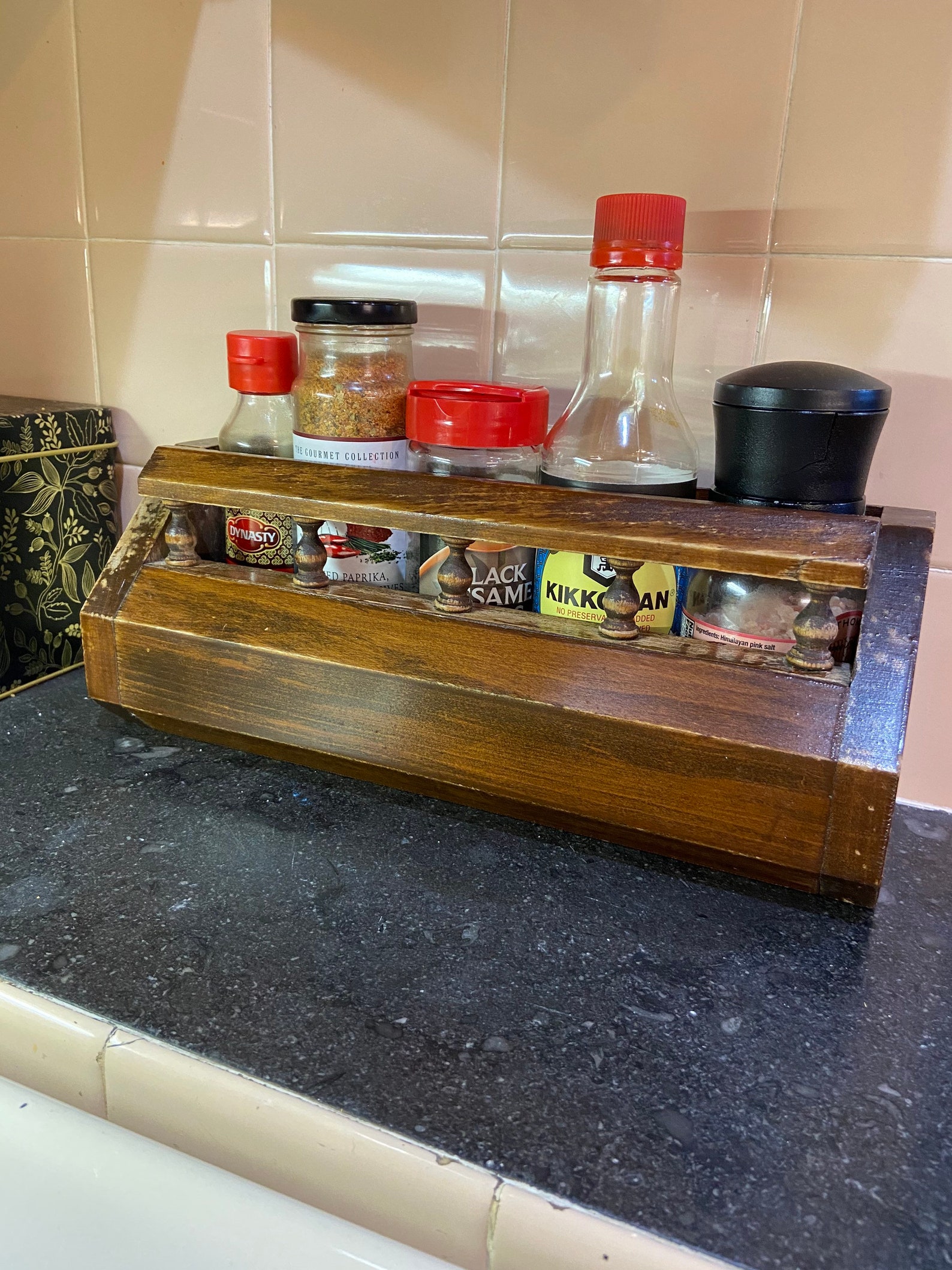 Gran estante rústico de madera vintage para la encimera o | Etsy