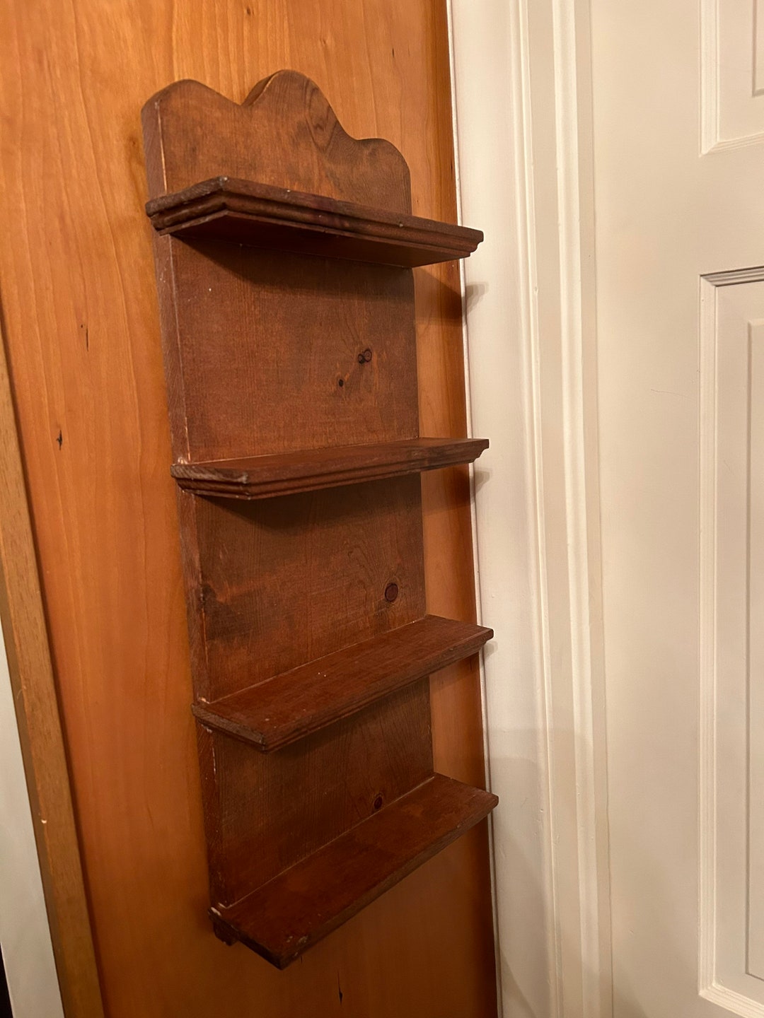 Vintage Display Shelf /pretty Wooden Tiered Elf Shelf With Four Levels ...