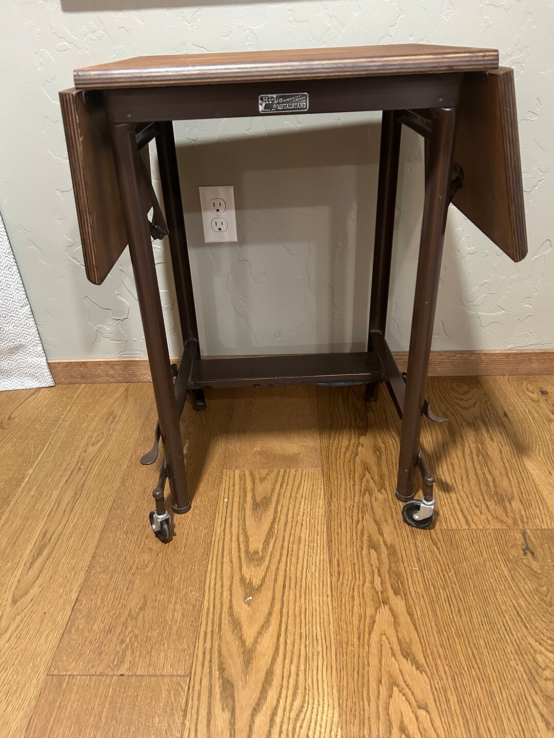 Vintage Hi-lo by Metalstand of Philadelphia,pa.this Steel/wood ...