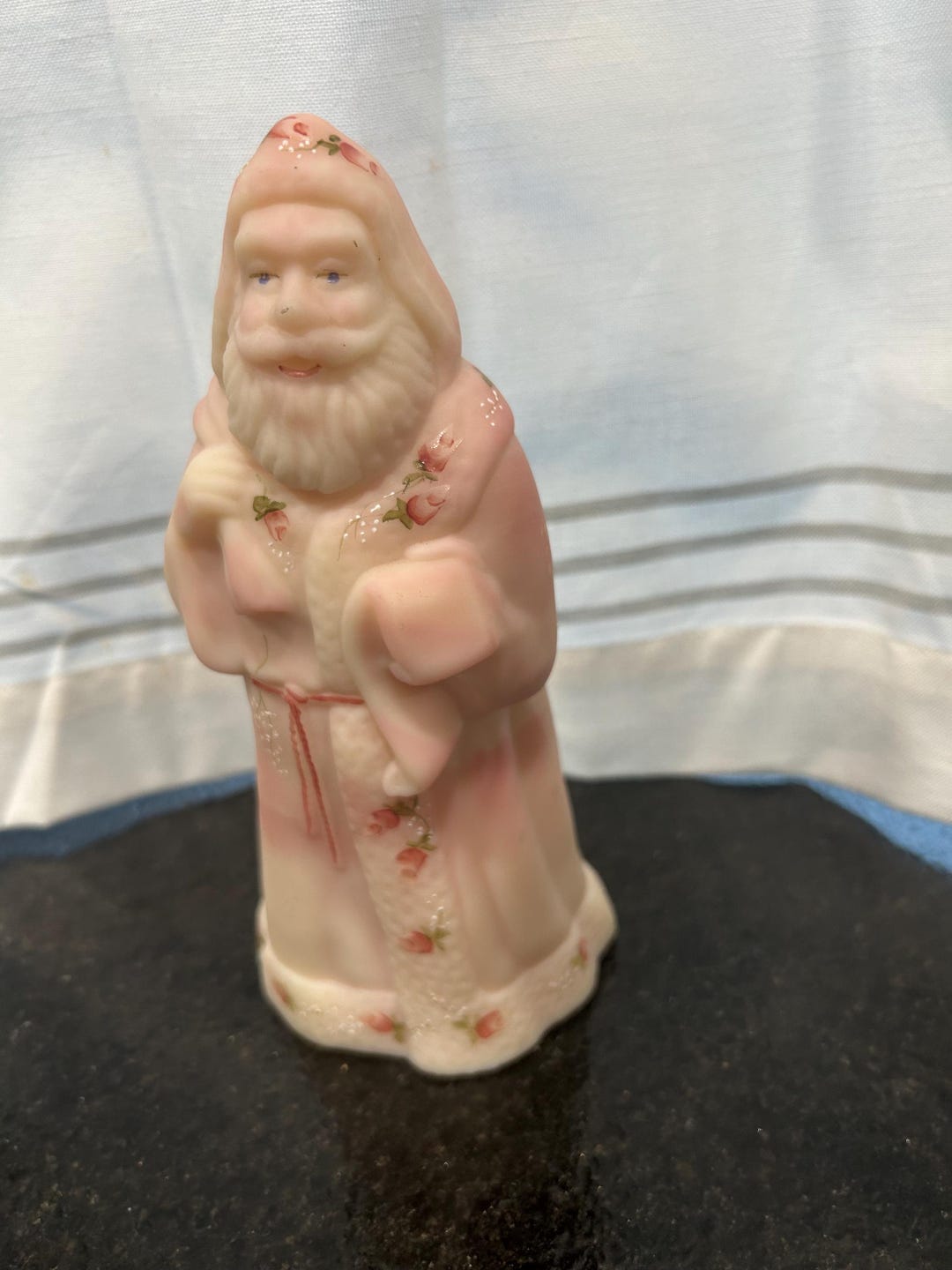 Fenton Burmese Glass Old World Santa Claus Vintage Figurine Hand ...