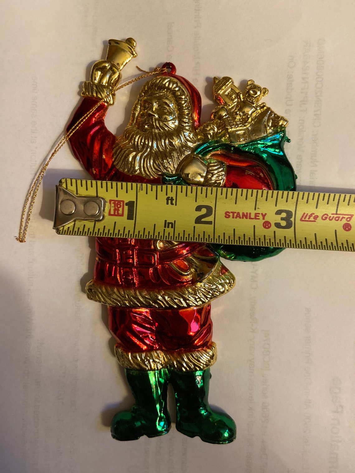 Vintage plastic detailed Santa Claus Christmas tree ornament | Etsy