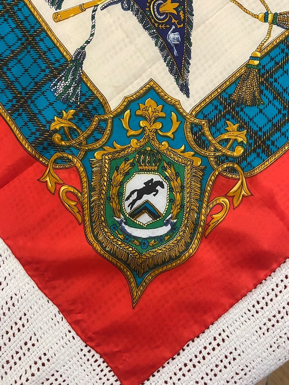 Beautiful Vintage Teal Red and Gold Hand Rolled Spanish Silk - Etsy