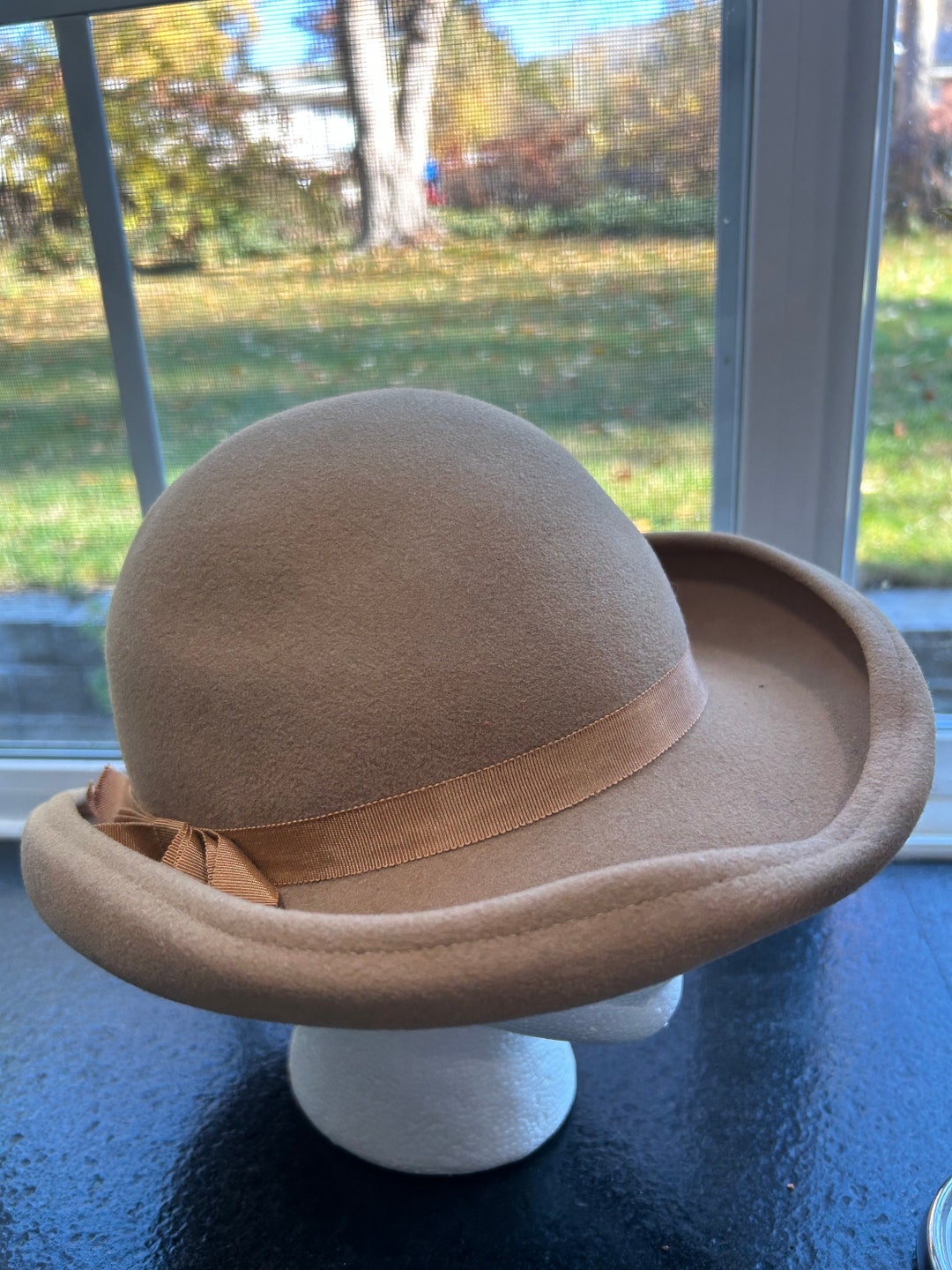 George Bollman BOWLER HAT Adolfo11 New York,vintage Wool Size 23A Mens ...