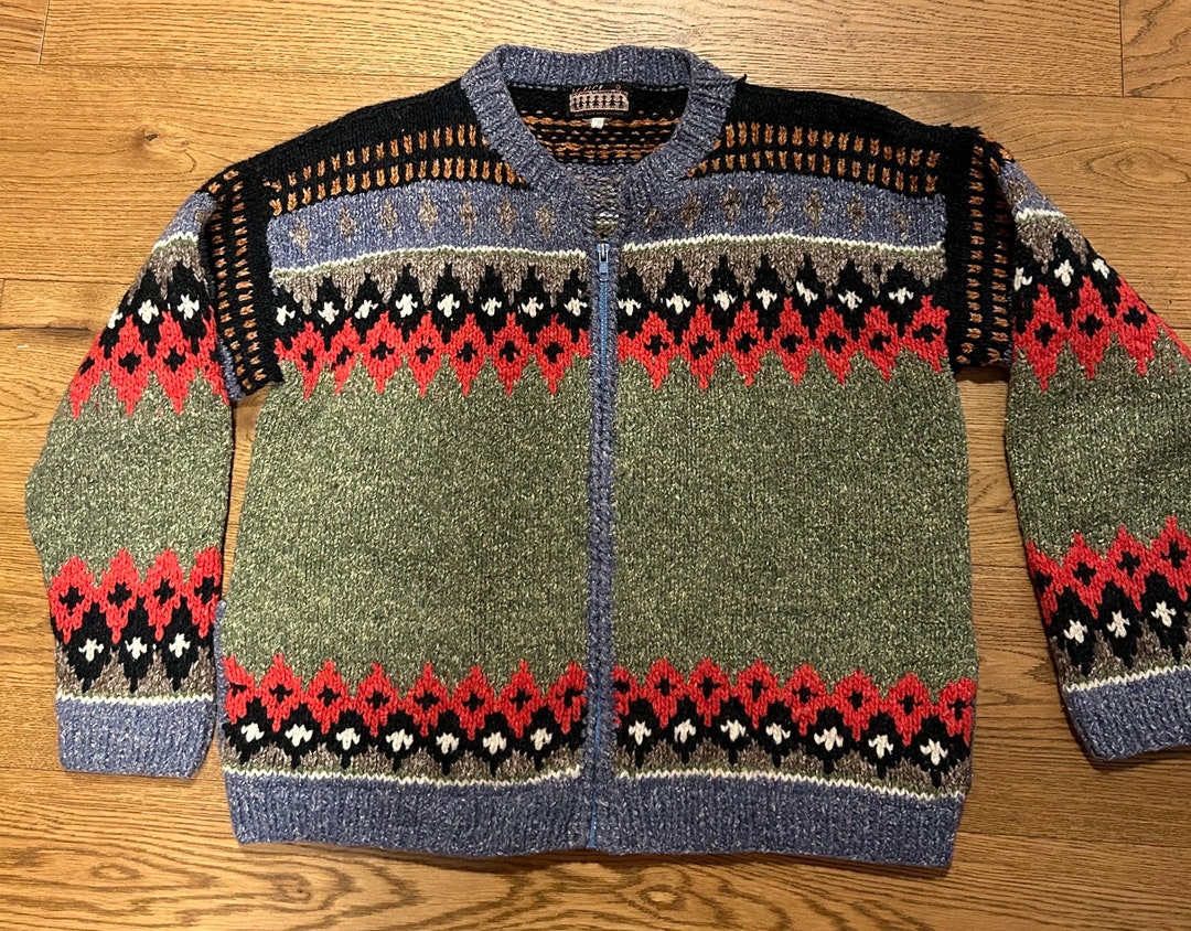 Ecuador Wool/ World Class Inc. Beautiful All Wool Zippered Front ...