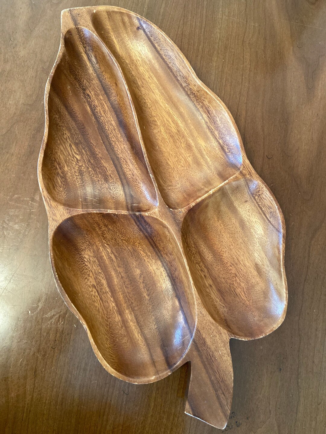 Leilani Genuine Monkey Pod Wood Large Handcrafted Serving Centerpiece ...