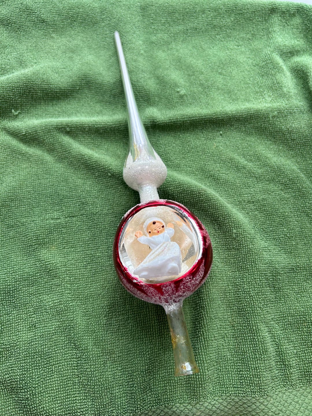 Mercury Glass Christmas Tree Topper Spire From the Fiftys Era Hand ...