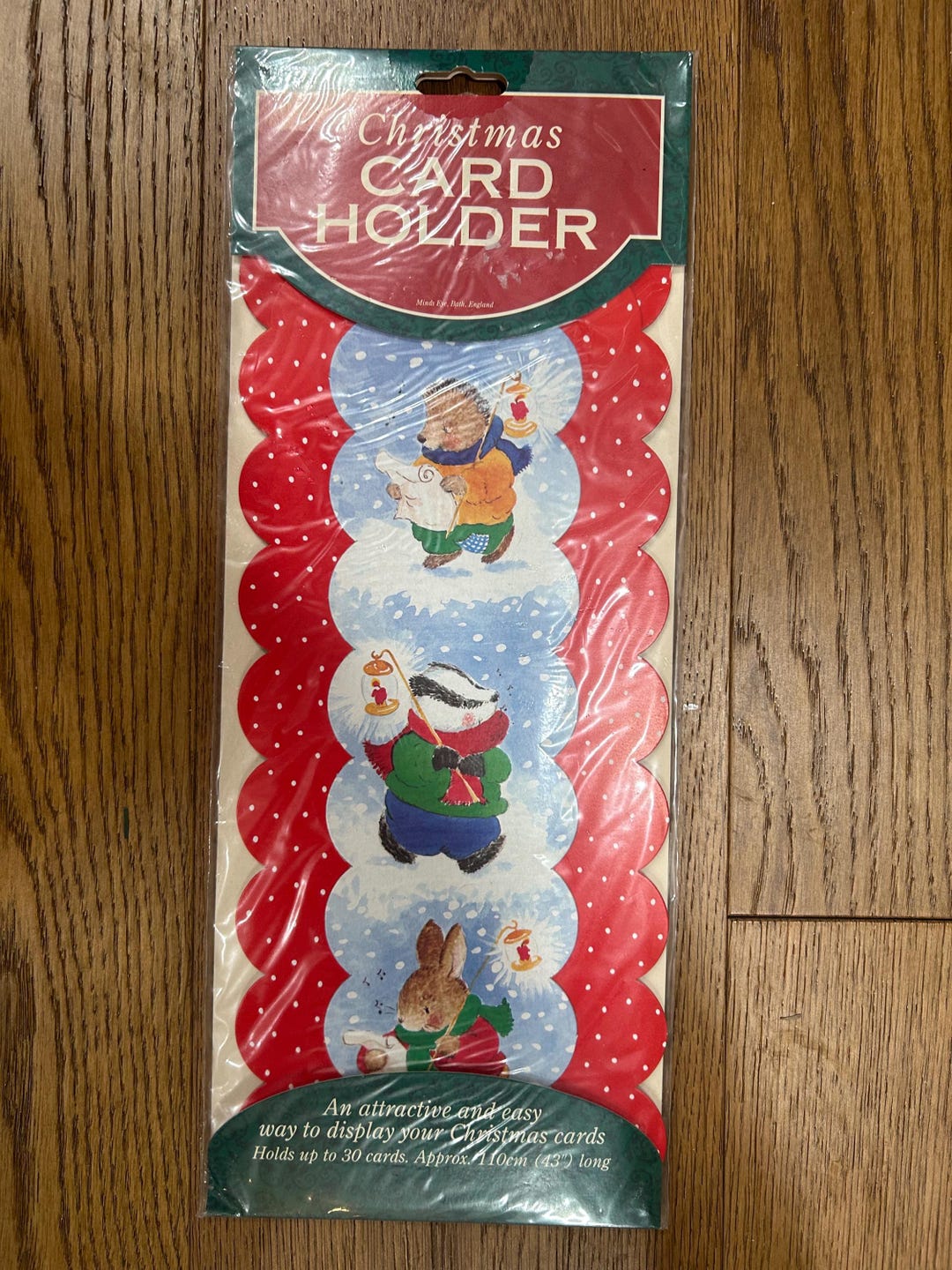 Vintage Christmas Cardboard Cardholder From Bath, England EWP and RP ...