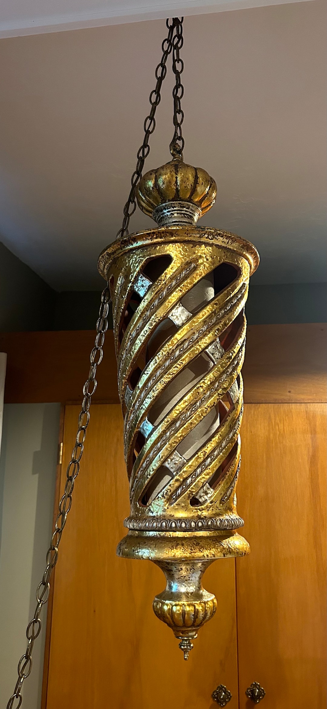 Spanish 60s Swag Light Fixture Made of Terra Cotta With Over 14’ of ...