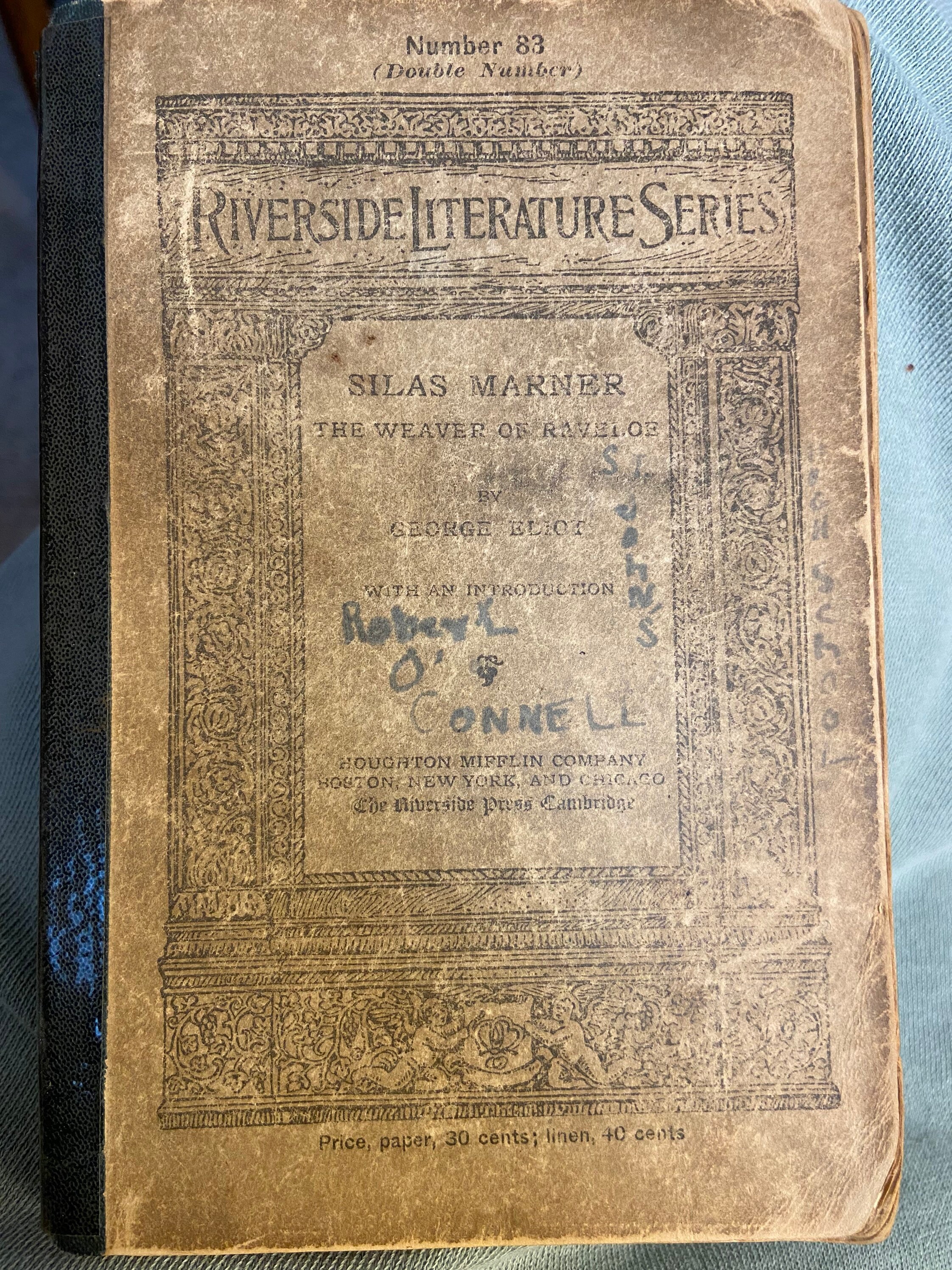 Antique 1895 Riverside Literature Series Silas Marner the | Etsy