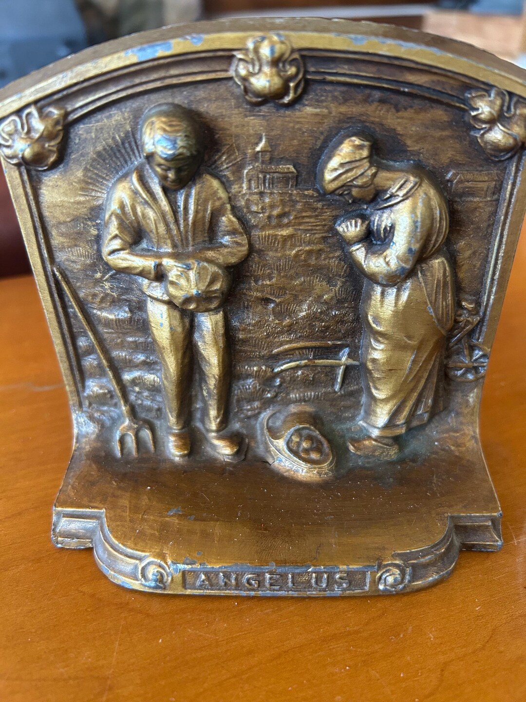 Angelus Call to Prayer Antique Single Bookend Made of a Cast Metal.see ...