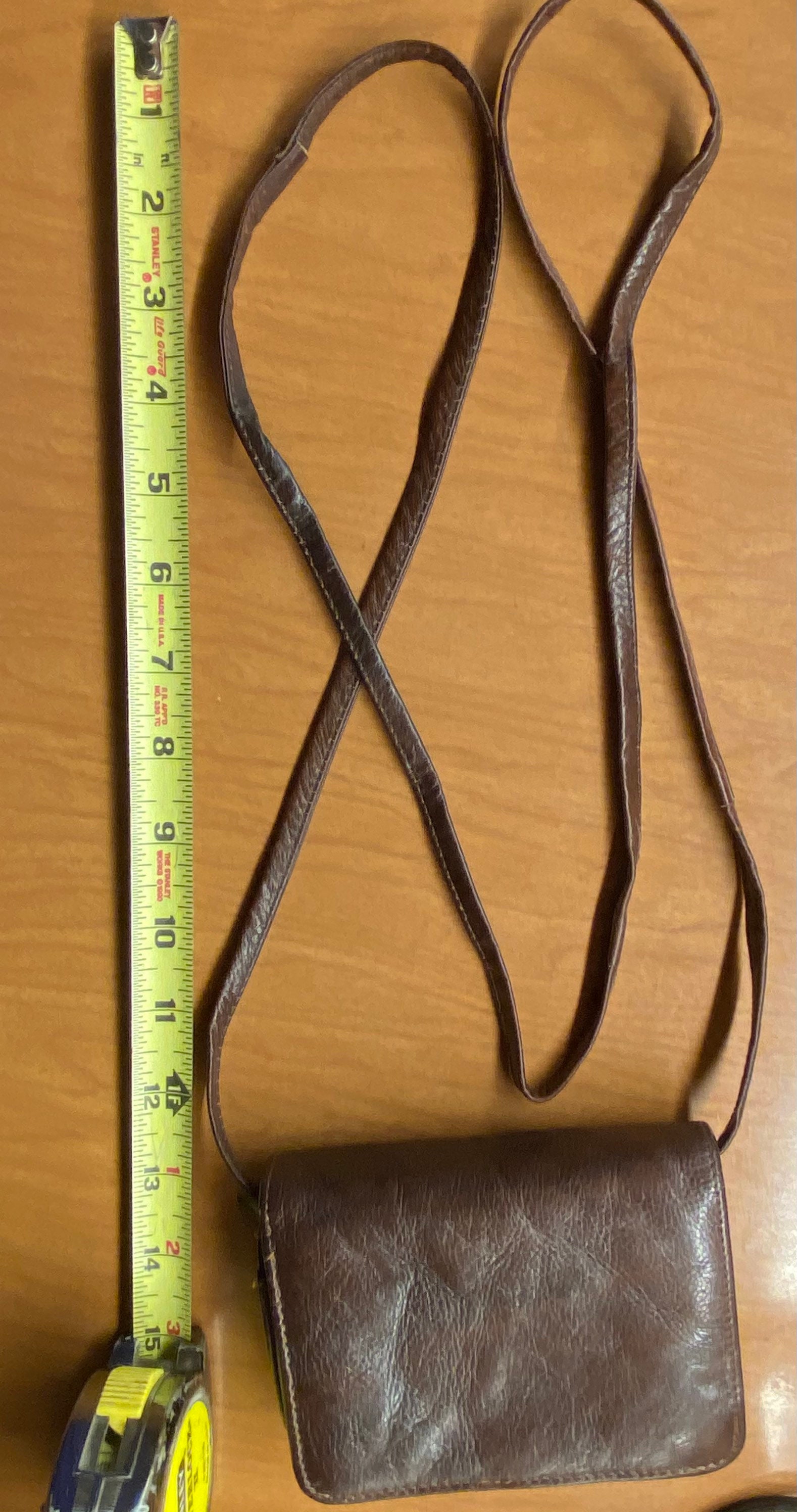 Genuine Guang Tong tiny leather cross body strap wallet/purse | Etsy