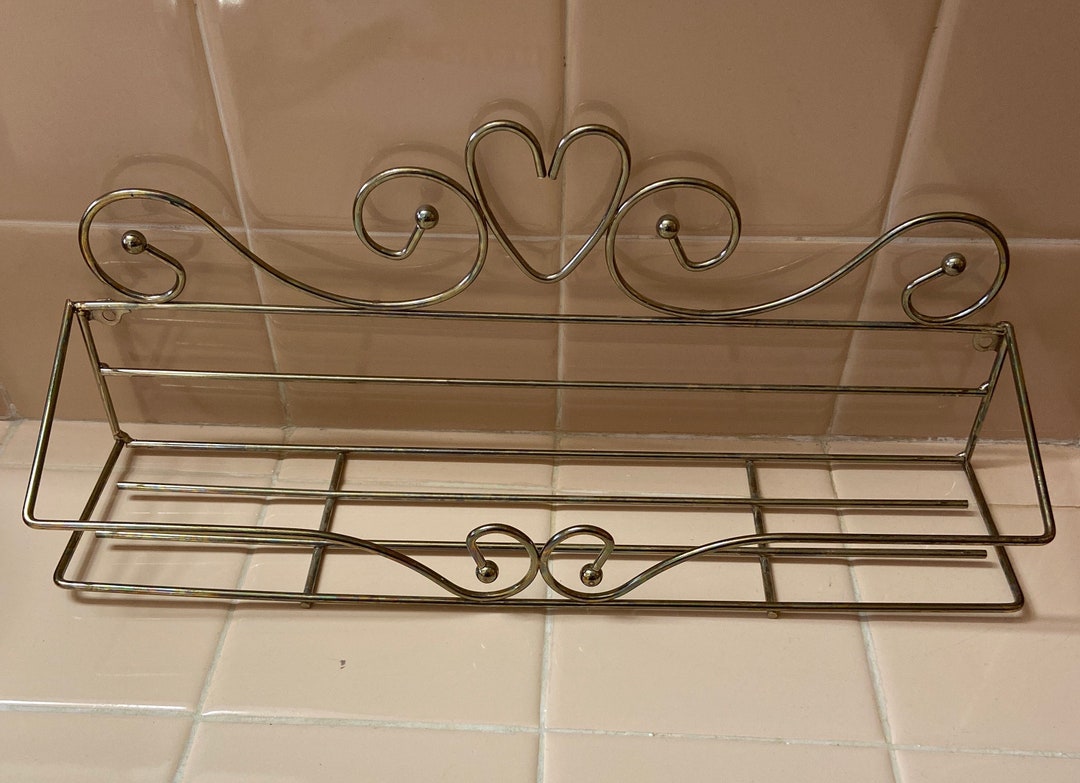 Chrome/brass Heart Rack With Scrolling for Anything You Want to Sit on ...