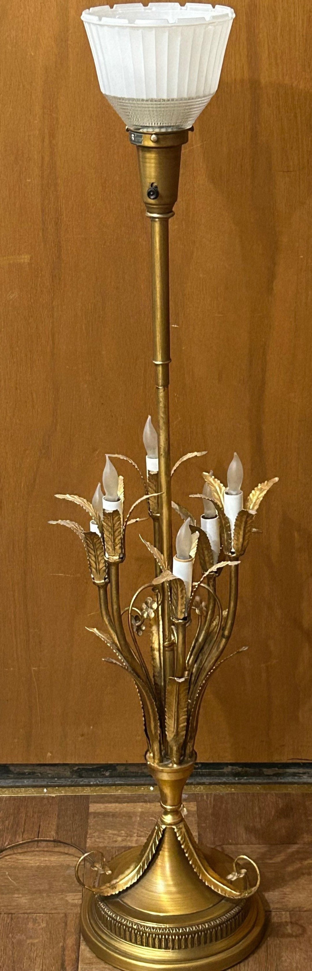 MCM Rembrandt Masterpiece Rare Torchiere Table Lamp in Beautiful ...