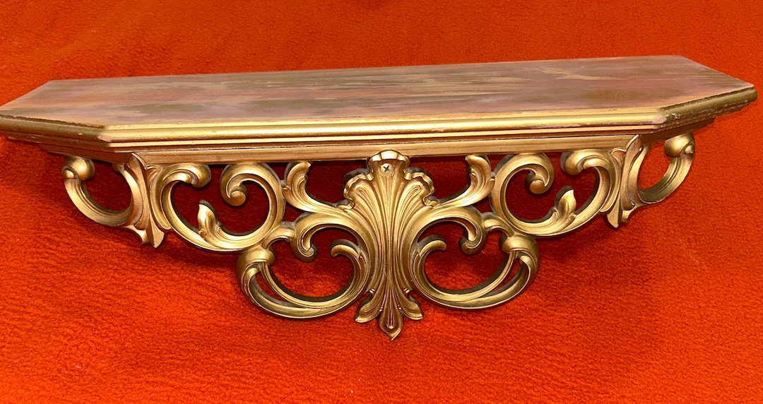 Old Syroco Large Shelf From 1963 the Front Ornate Portion is Plastic ...