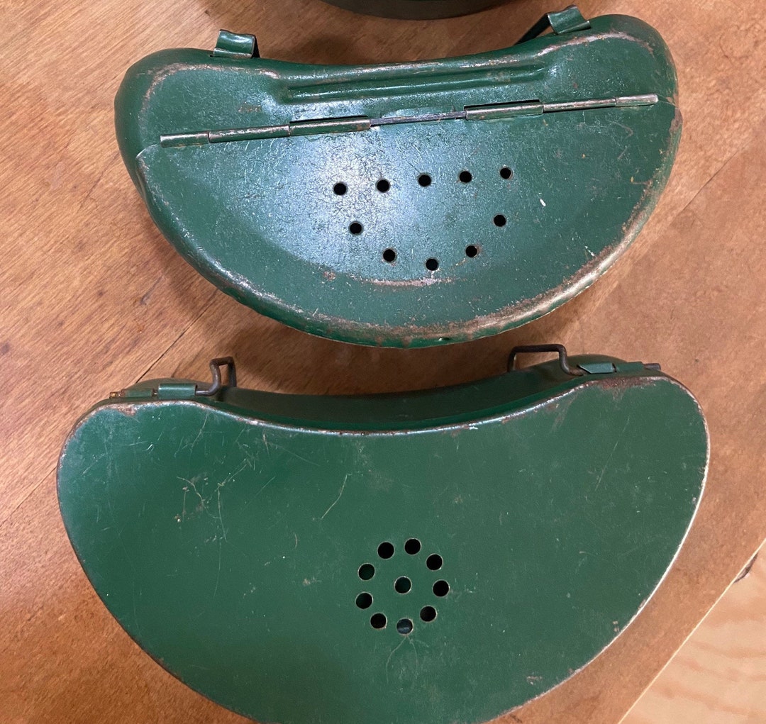 Old Bait Holder for the Fishermans Belt. Nice 1950s Metal Lidded ...