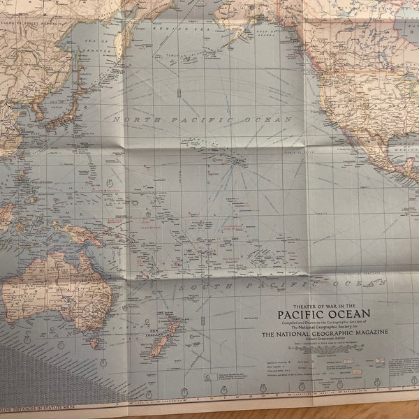 World War Ii Pacific Map - Etsy