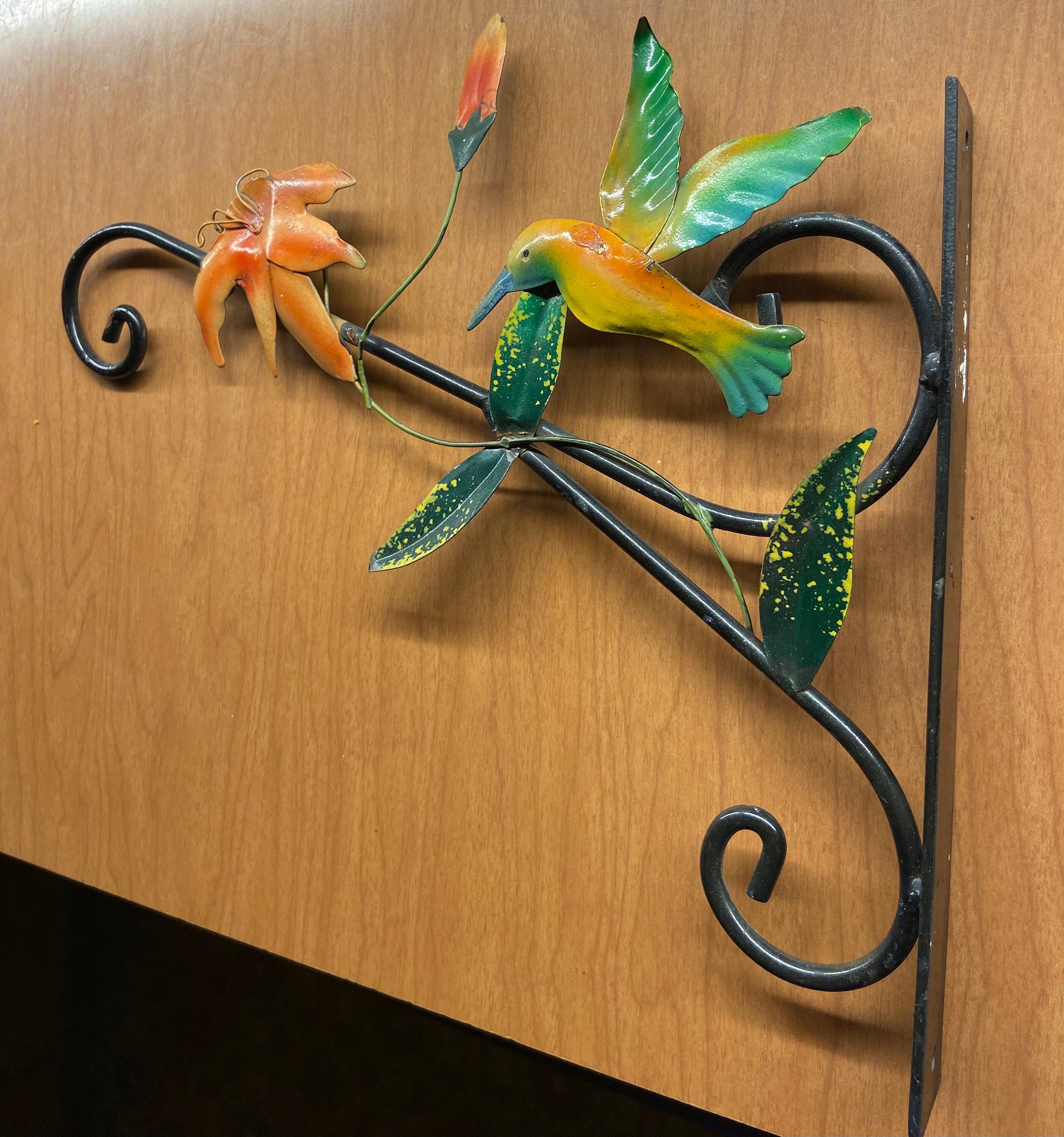 Vintage metal hummingbird hanger for plant | Etsy
