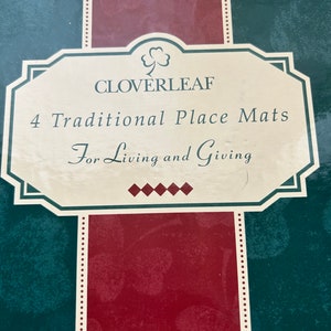 Vintage Cloverleaf/england Made Cork Backed 4 Christmas Tree Placemats ...