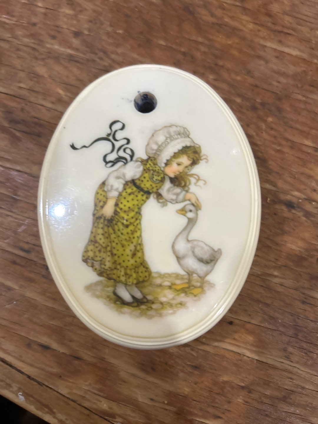 Vintage Hallmark USA Made Country Girl Pen Holder for the Desk. Marked ...