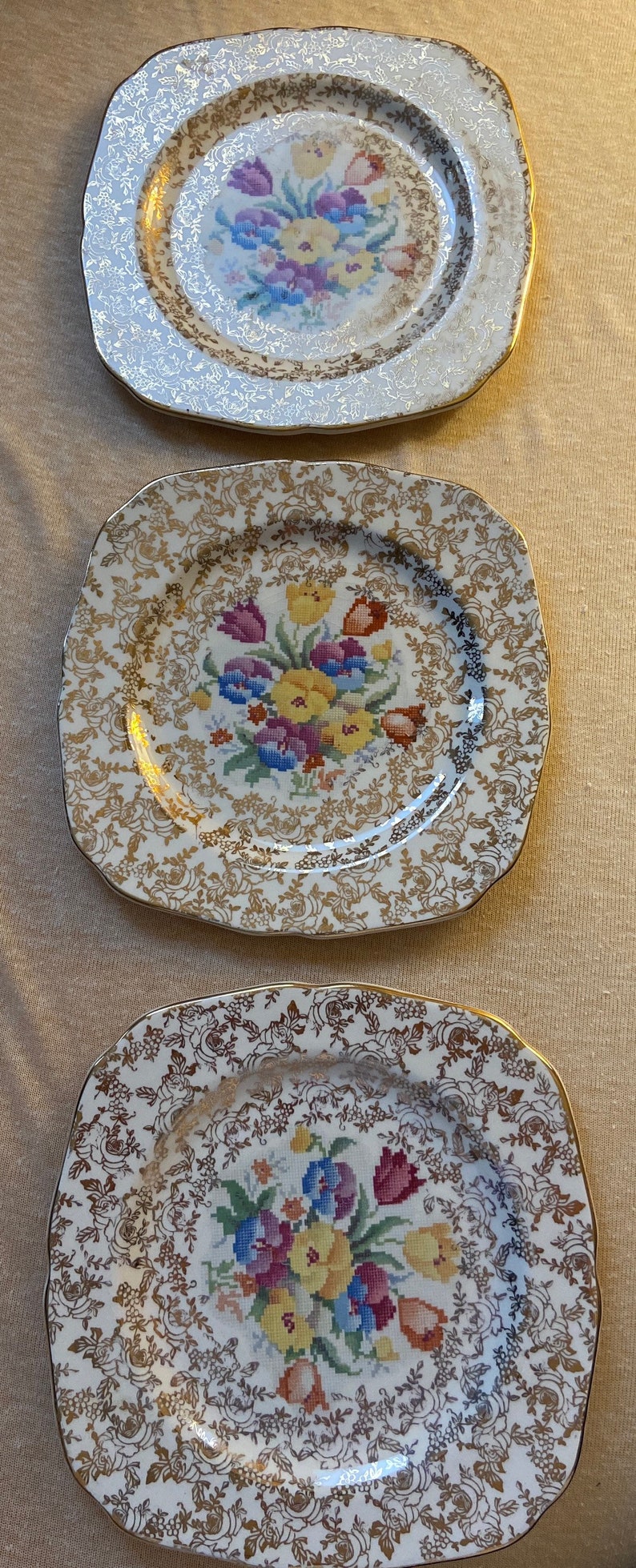 England Made Old English Sampler Plates Three in All. H & K - Etsy