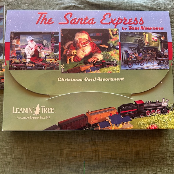 Train Christmas Box Cards - Etsy