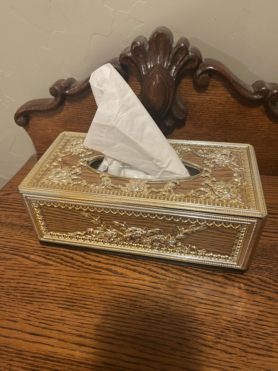 MCM Tissue Dispenser in a Gold Color and Very Ornate.see Photos for ...