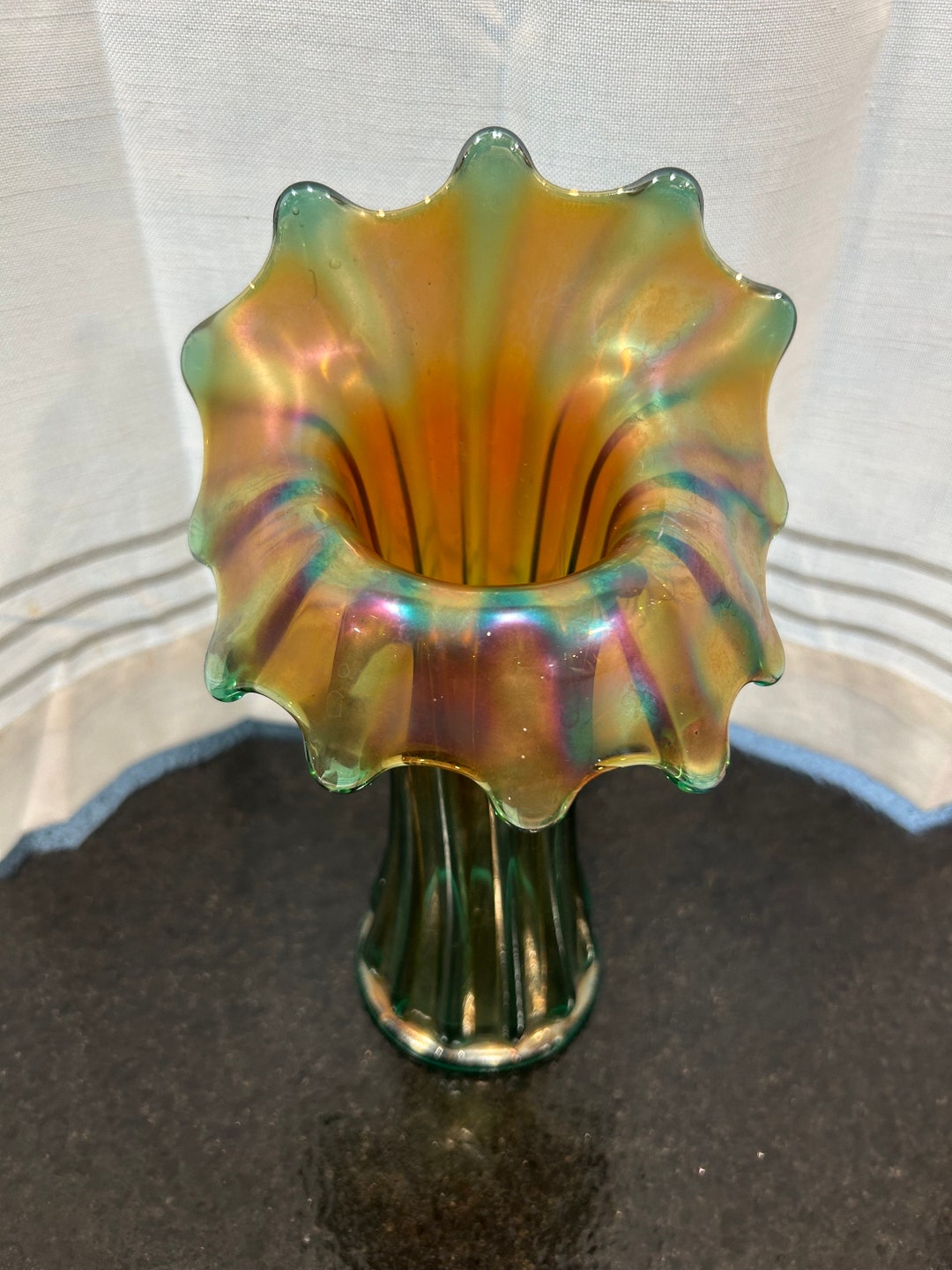 Westmoreland Corinth Carnival Glass Antique Jack in the Pulpit Vase in ...