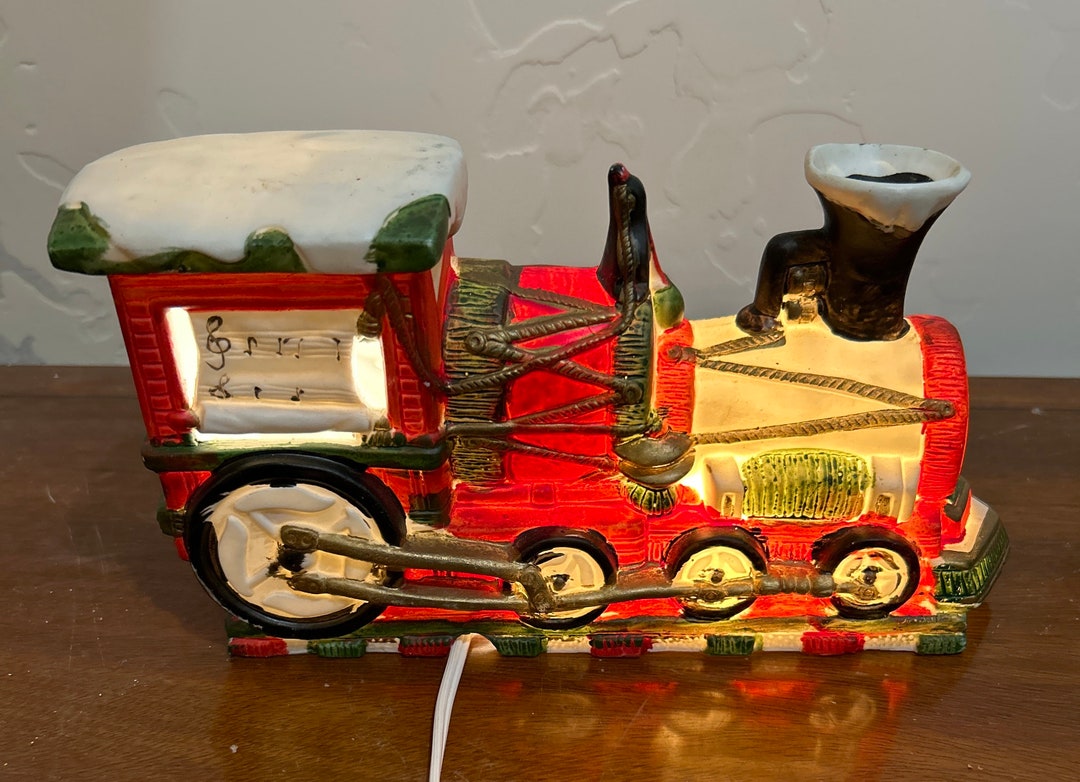 Vintage Christmas Train Light. Adorable for the Mantel or on a Side ...