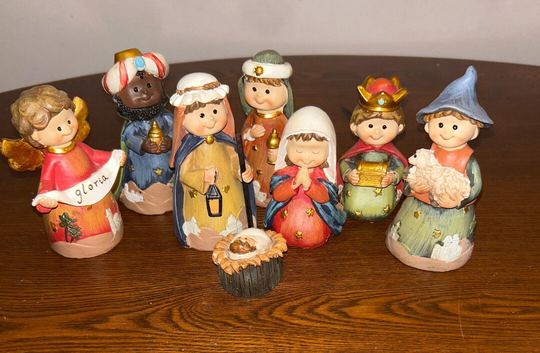 Vintage Eight Piece TII Collection Children Nativity/creche Scene in ...