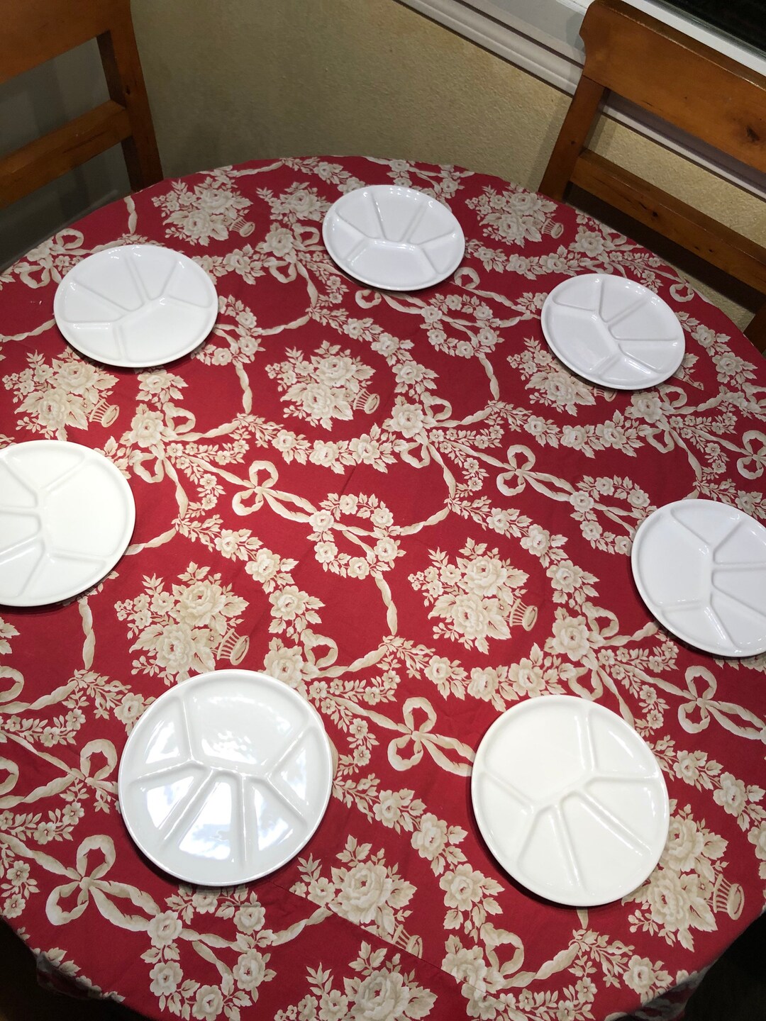French Vintage Fondue/sushi White Varages Plates From France. Seven ...