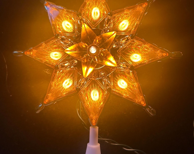 Tree Topper Star Available With Yellow Gold Colored “stained Glass ...