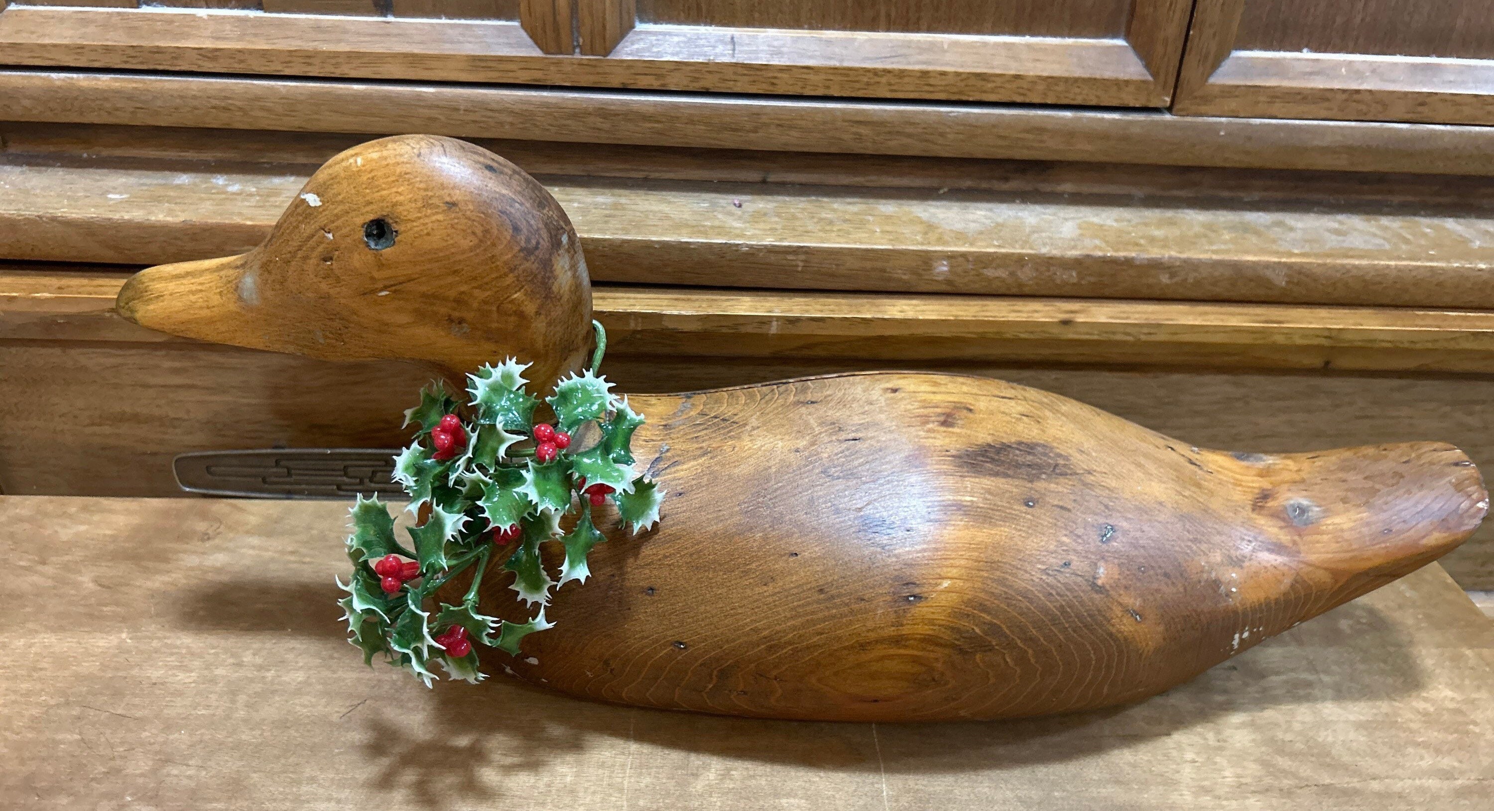 Antique Collectable /victorian Mantel Christmas Wooden Duck - Etsy