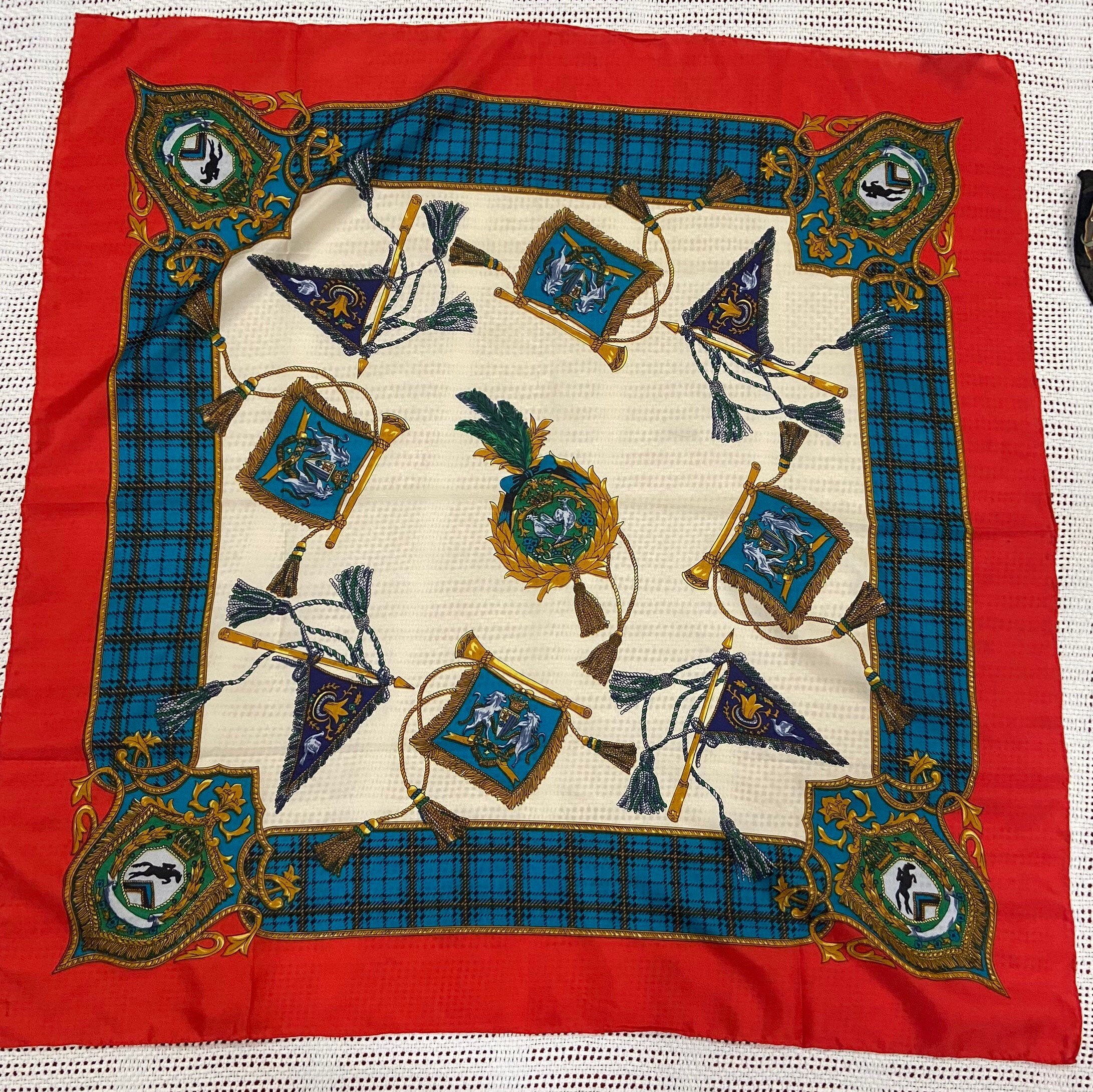 Beautiful Vintage Teal Red and Gold Hand Rolled Spanish Silk - Etsy