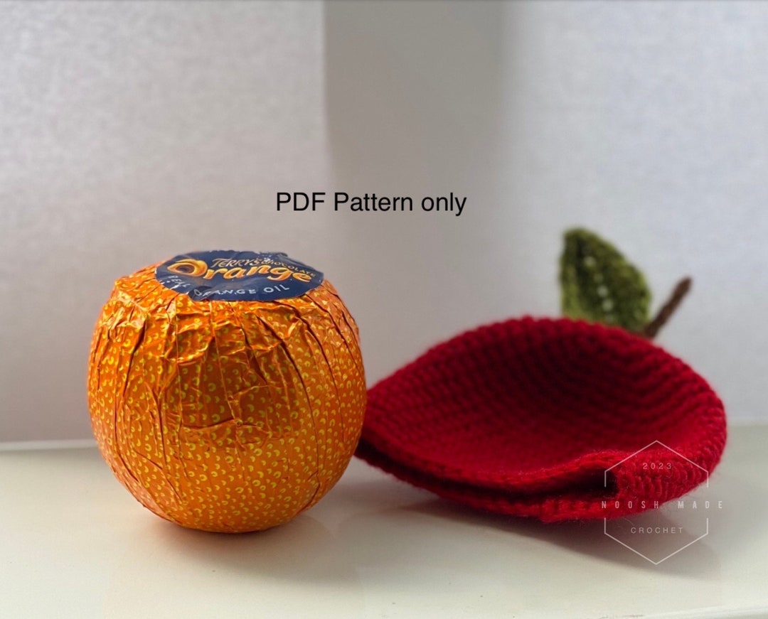 PDF Red Apple Chocolate Orange Cover Crochet PATTERN ONLY, Tutorial ...