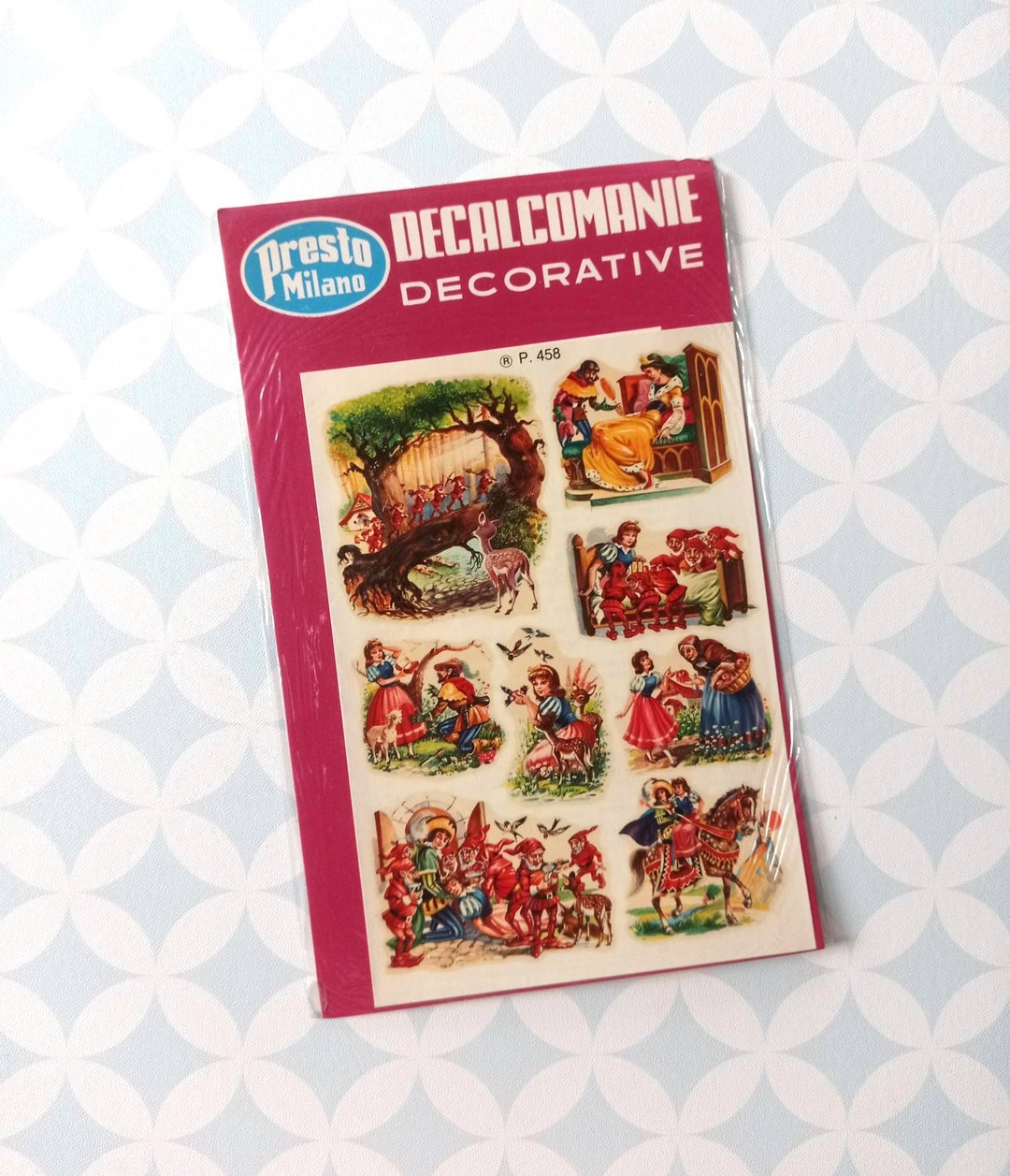70s / 80s Vintage Presto Milano Disney White Snow Set of 8 Rub - Etsy