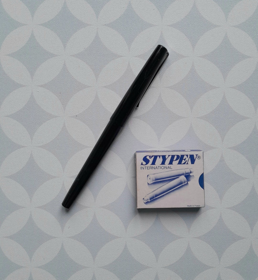 80s Vintage Stypen Black Plastic Fountain Pen NEW - Etsy