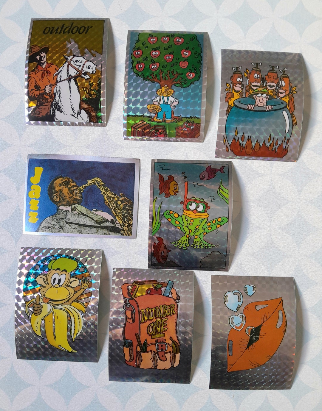 80s Vintage PANINI Prismatic Glitter Shiny Sticker - Etsy