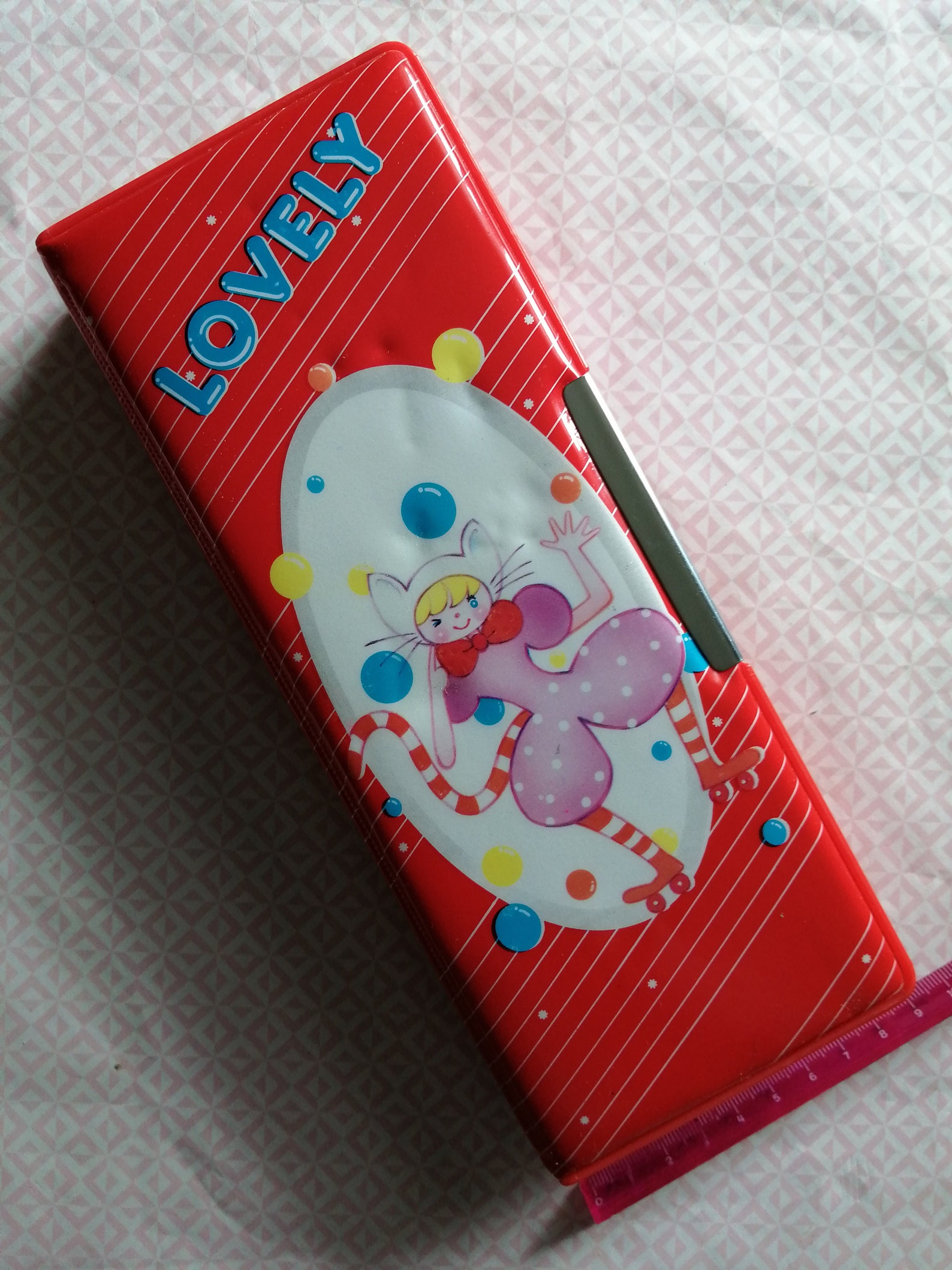 80s Vintage FLOMO Lovely Red Pencil case | Etsy