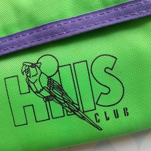 80s Vintage Neon Green and Purple Hills Club Canvas Nylon Wallet - Etsy