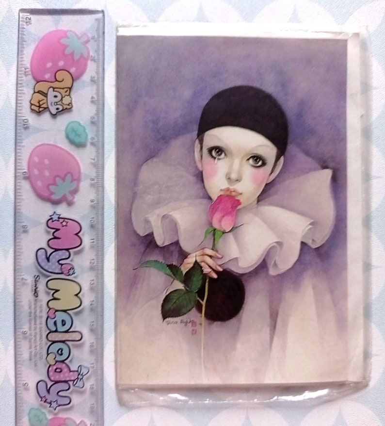 80s Vintage Michel Oks Pierrot Love Mira Fujita Greeting Card - Etsy