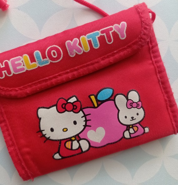 Vintage Sanrio 2003 Hello Kitty red nylon canvas wall… - Gem