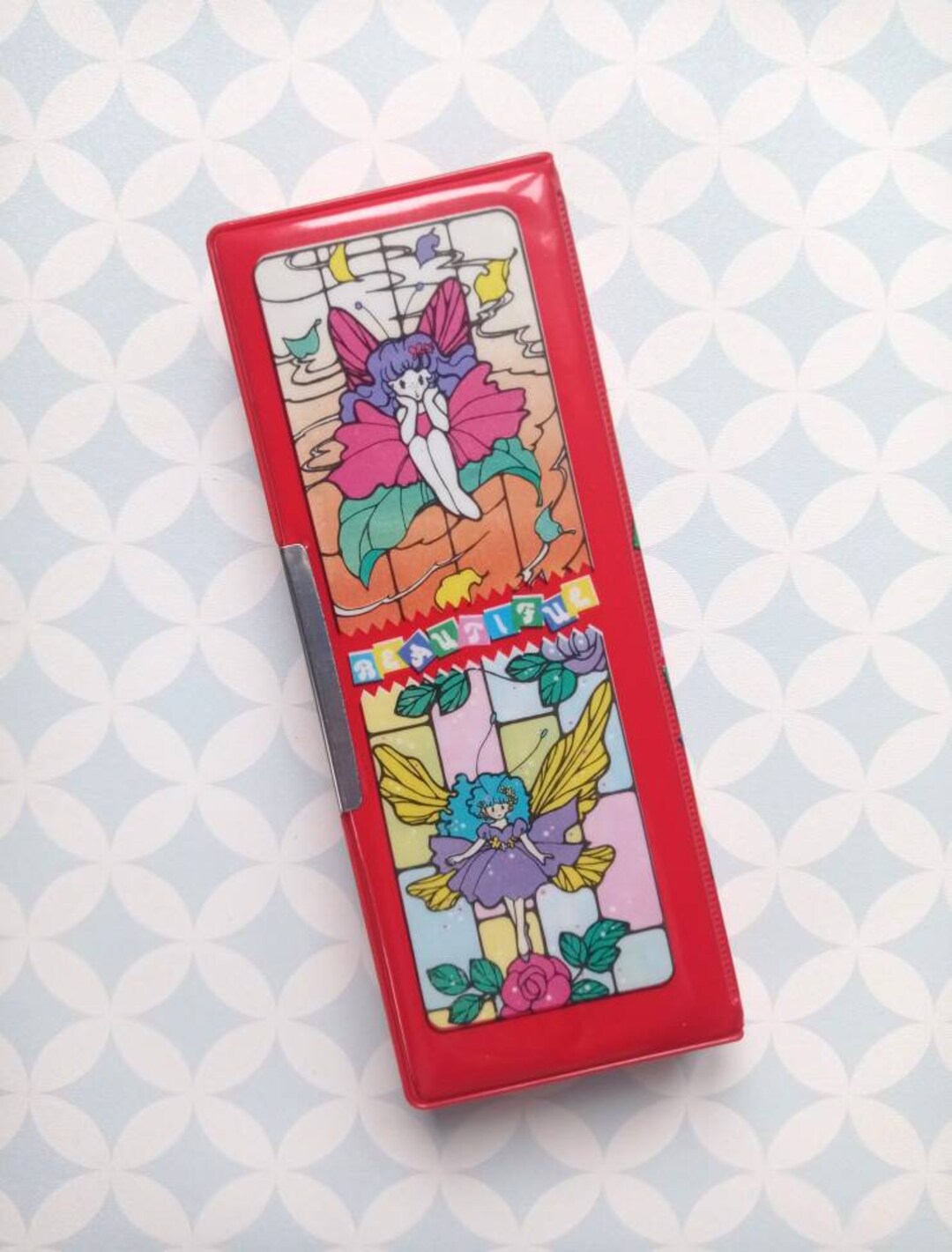 80s Vintage FLOMO Beautiful Plastic Vinyl Magnetic Pencil Case - Etsy