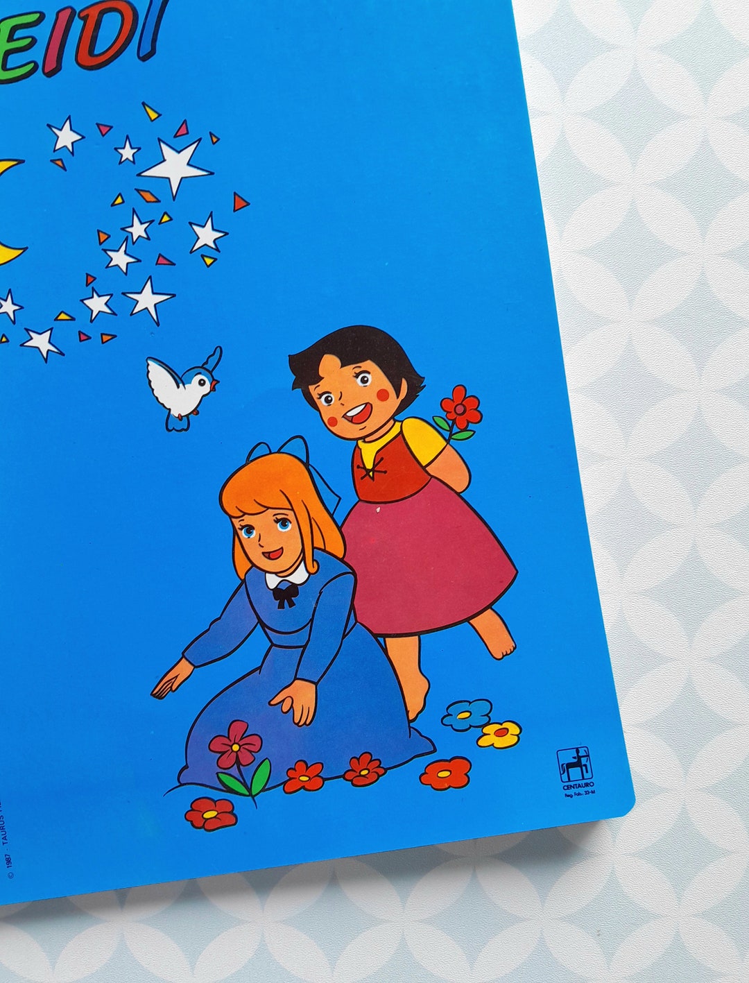 80s Vintage TAURUS Film Heidi the Girl of the Alps Large Spiral ...