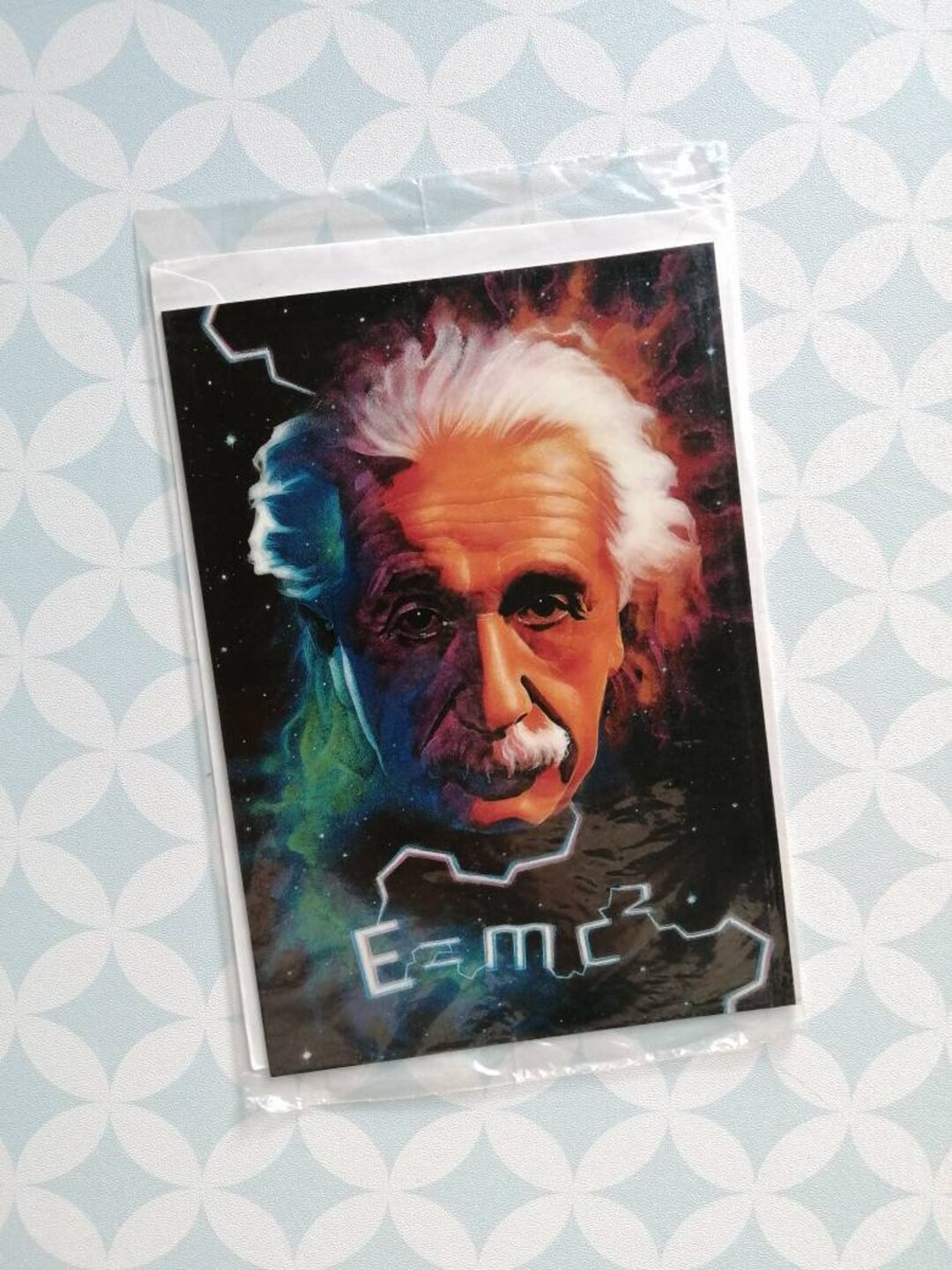 80s Vintage Stationery Picture Card & Envelope Albert Einstein ...